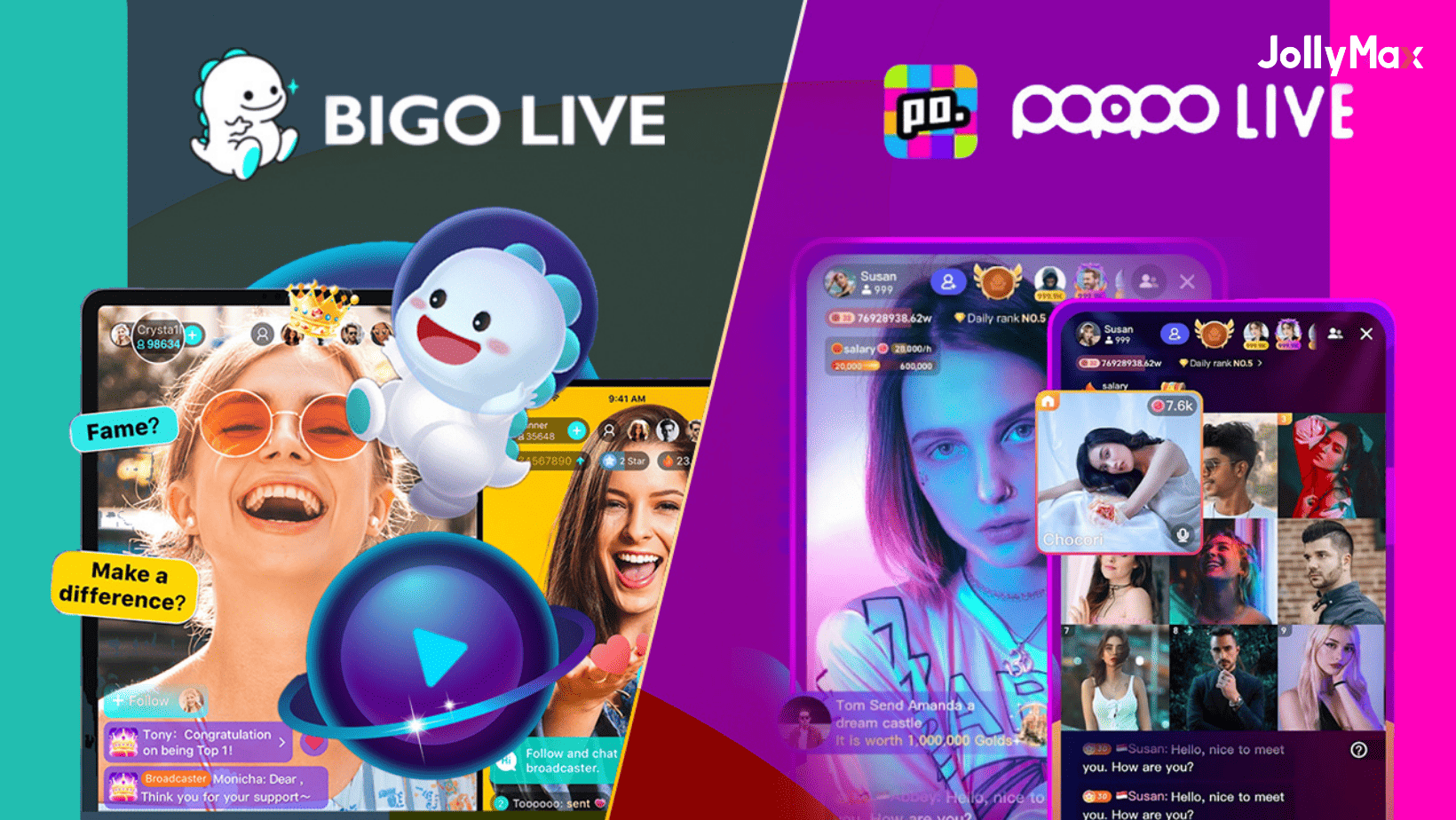 Bigo Live vs. Poppo Live: Which Streaming App is Right for Gamers? | JollyMax