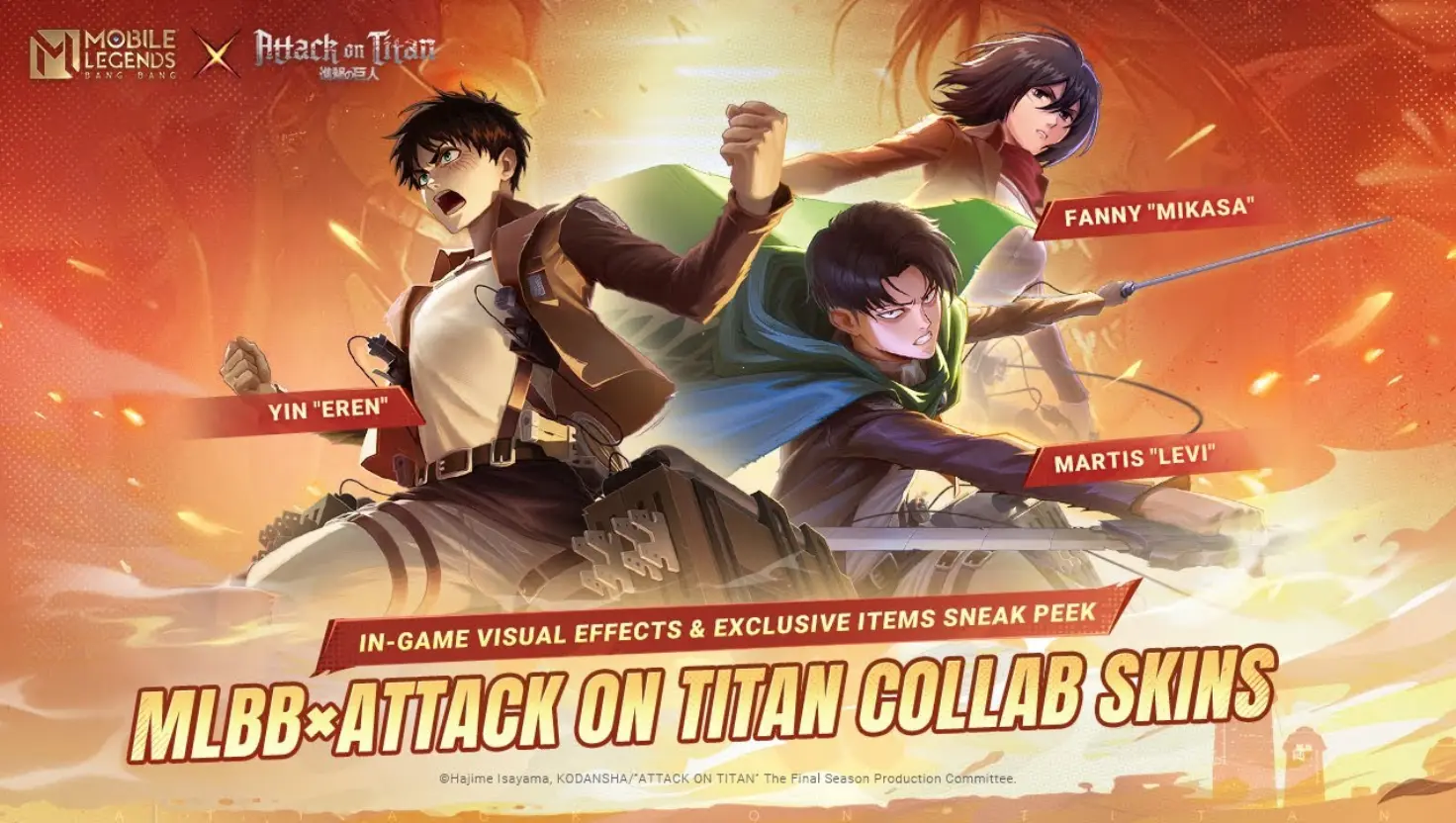 MLBB x Attack on Titan Collab Returns with New Skins & Rewards on ...